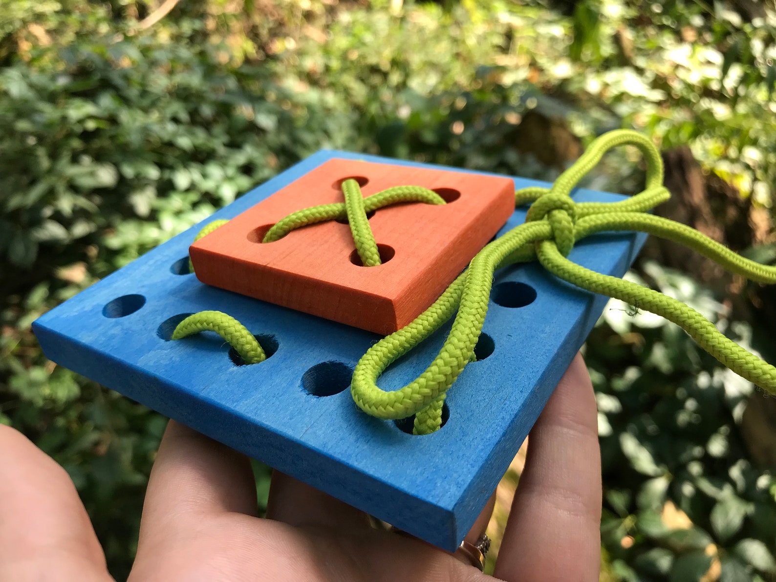 Wooden Puzzle With Laces GEOMETRY. Handmade Puzzle Game That - Etsy