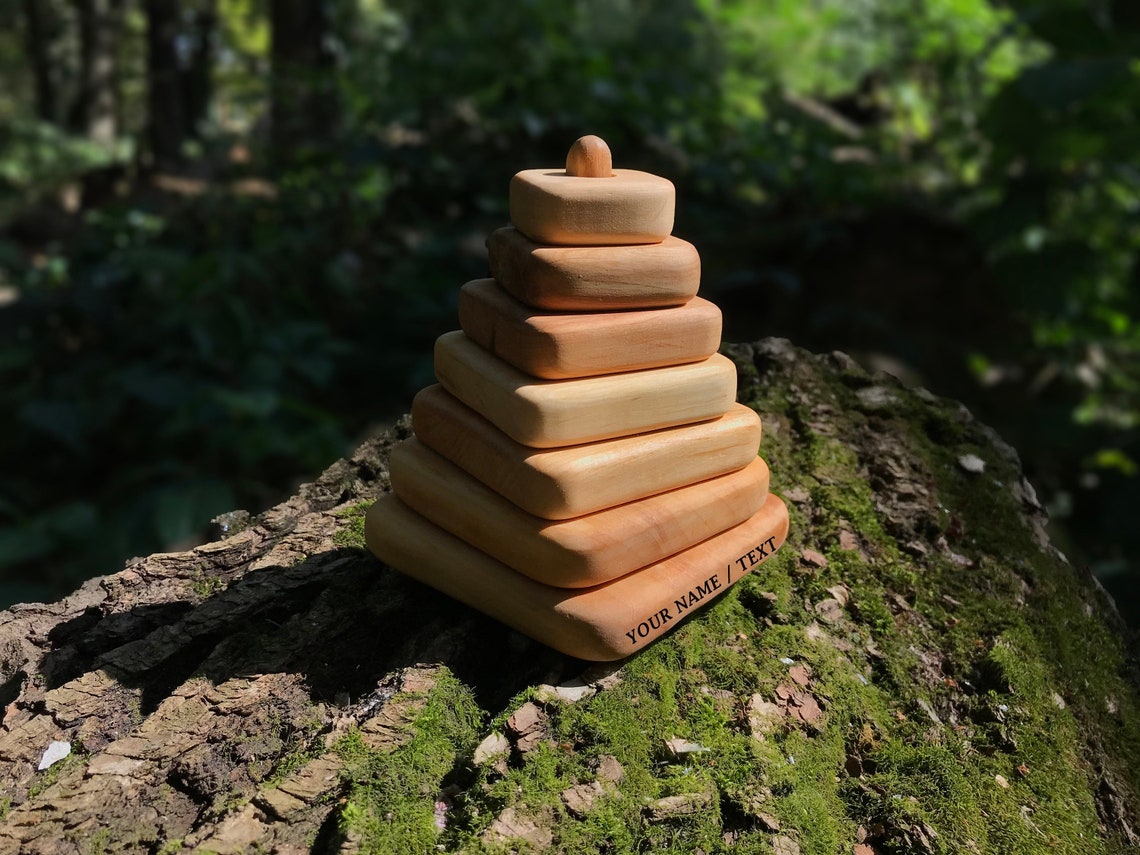 Personalized Stacking Toy. Wooden Blocks. Impregnated With - Etsy