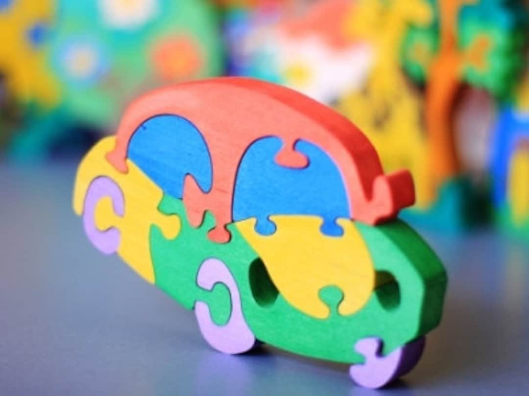 Personalized Wooden Car Puzzle, Wooden Puzzle, Wooden Toy, Montessori ...