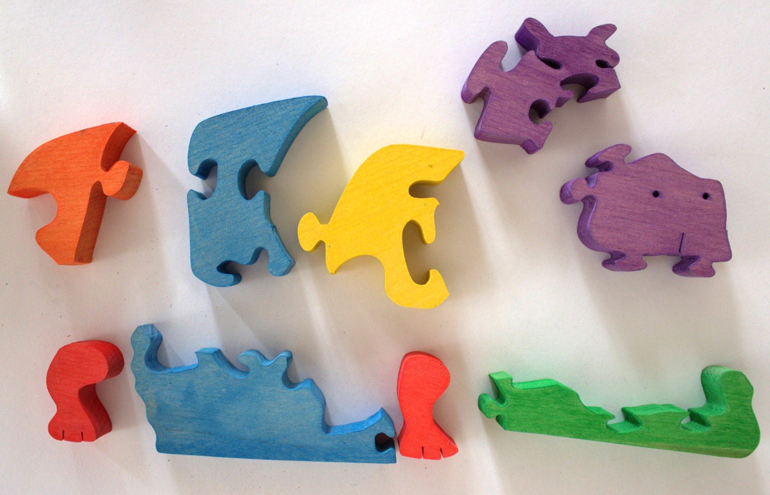 Personalized Hippo Puzzle Wooden Toys Wooden Animal Puzzle | Etsy