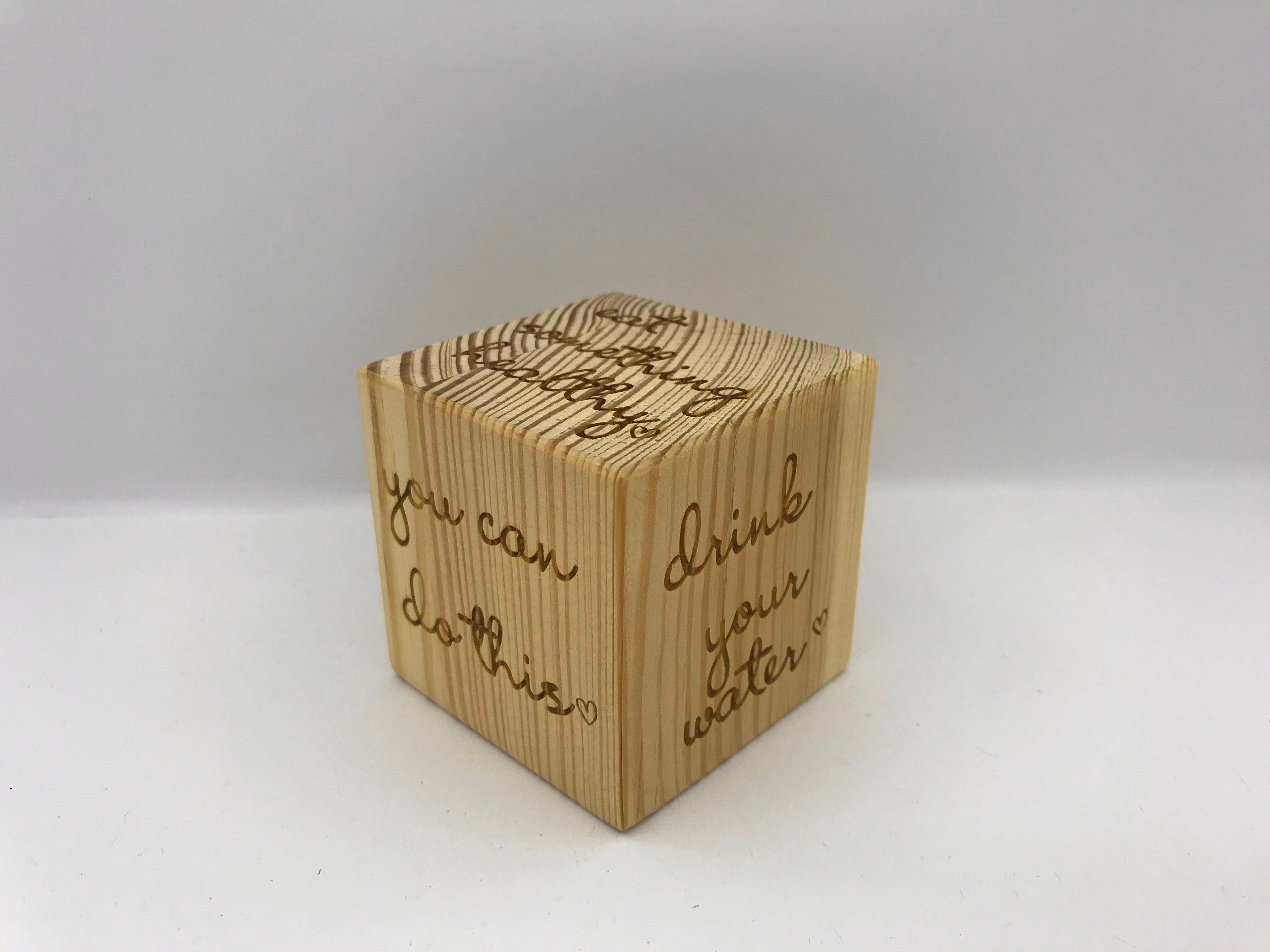 Personalized Wooden Blocks With Engraved Quotes Reminder - Etsy