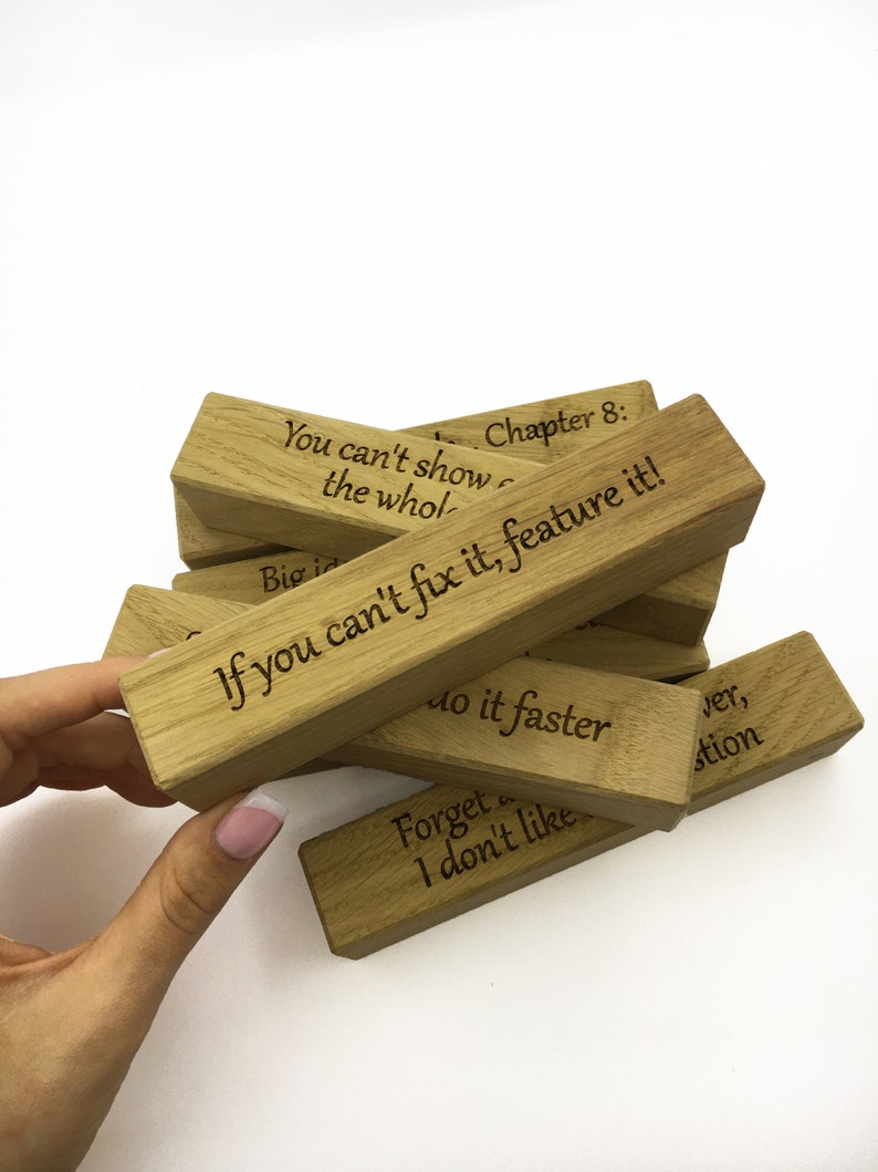 Personalized Engraved Oak Quote Block, Rustic Wood Decor - Etsy
