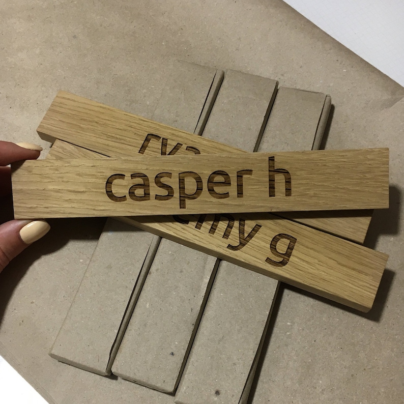 Engraved Oak Wood Personalized Name Plaque, Wall Decor - Etsy