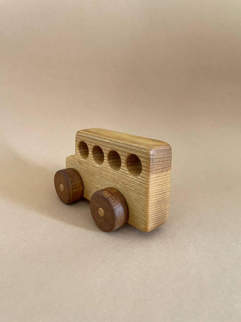 Handcrafted Wooden Toy Bus – Natural Linseed Oil Finish - Etsy
