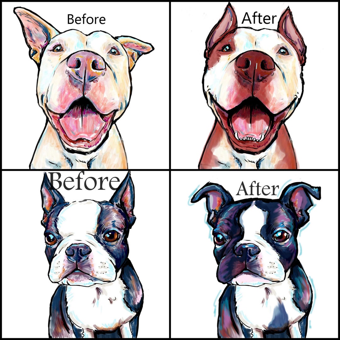 Tweak! Customize a Drawing to Make It Look More Like Your Pet - Etsy