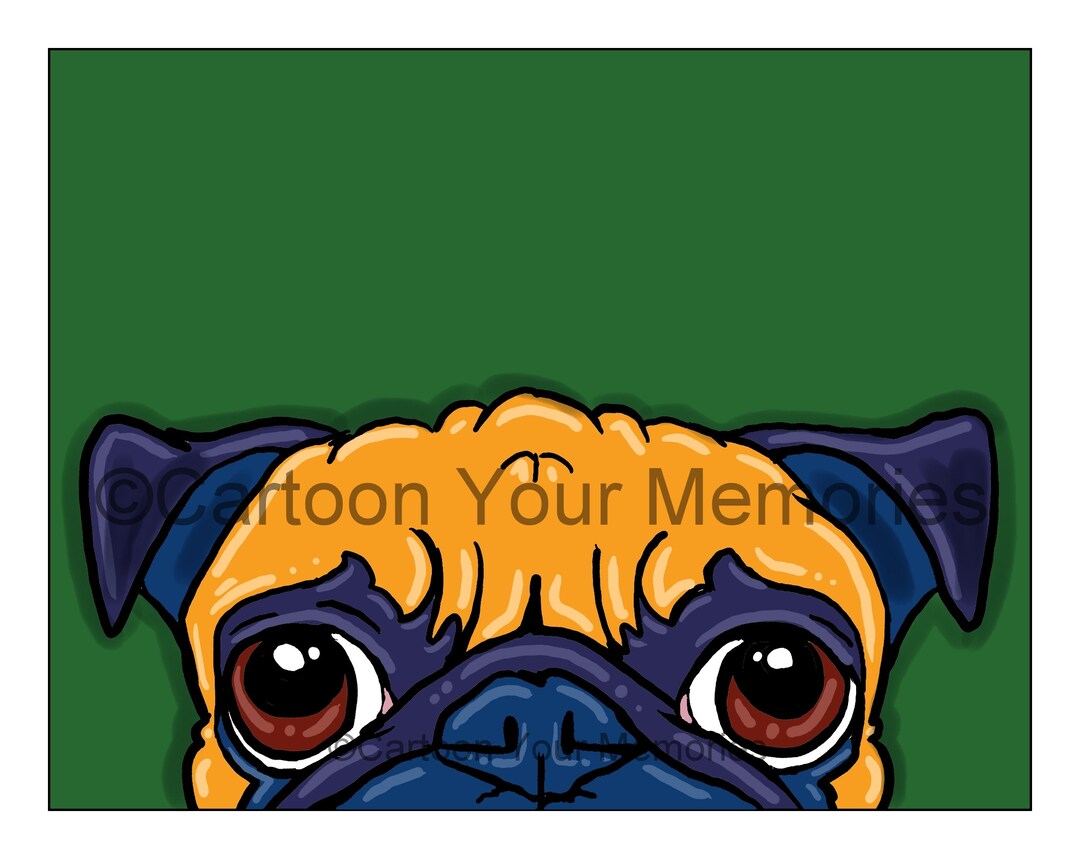 Printable Pug Art Print - Etsy