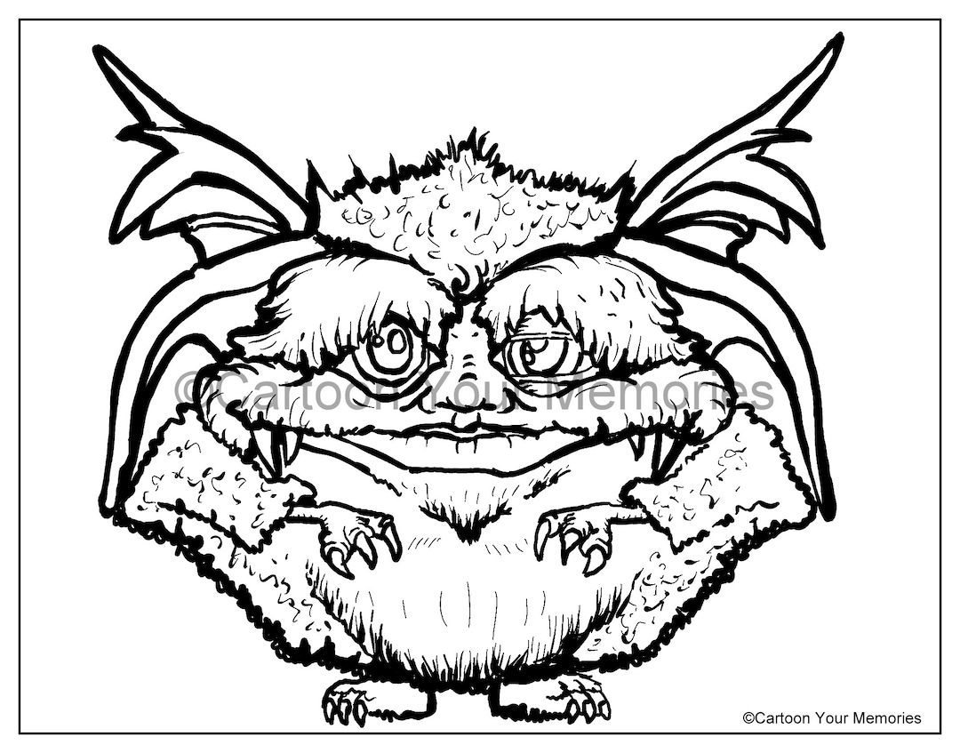 Kids Monster Party Coloring Page - Etsy