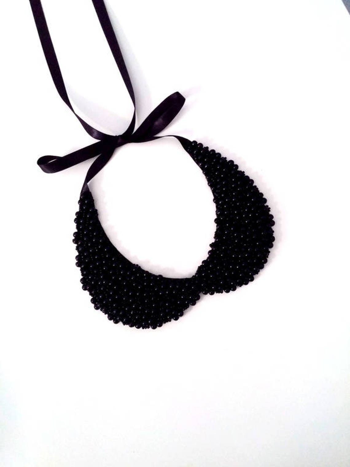 Peter Pan Collar, Black Peter Pan Collar Necklace, Peter Pan Collar ...
