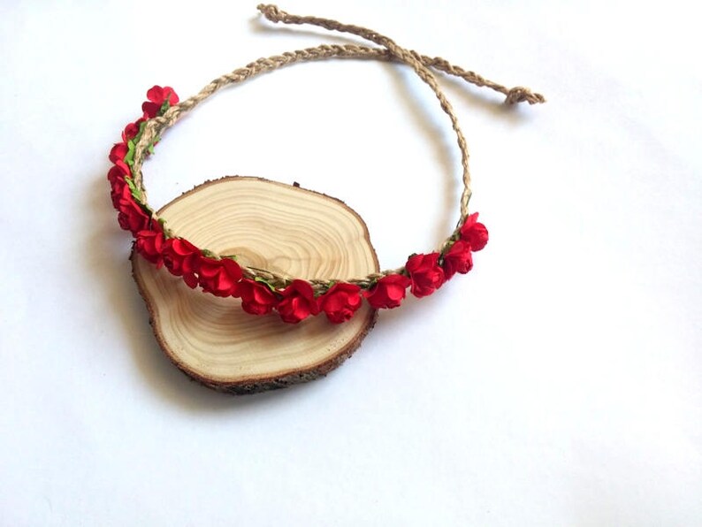 Red Rose Headband Red Flower Crown Red Flower Headband - Etsy