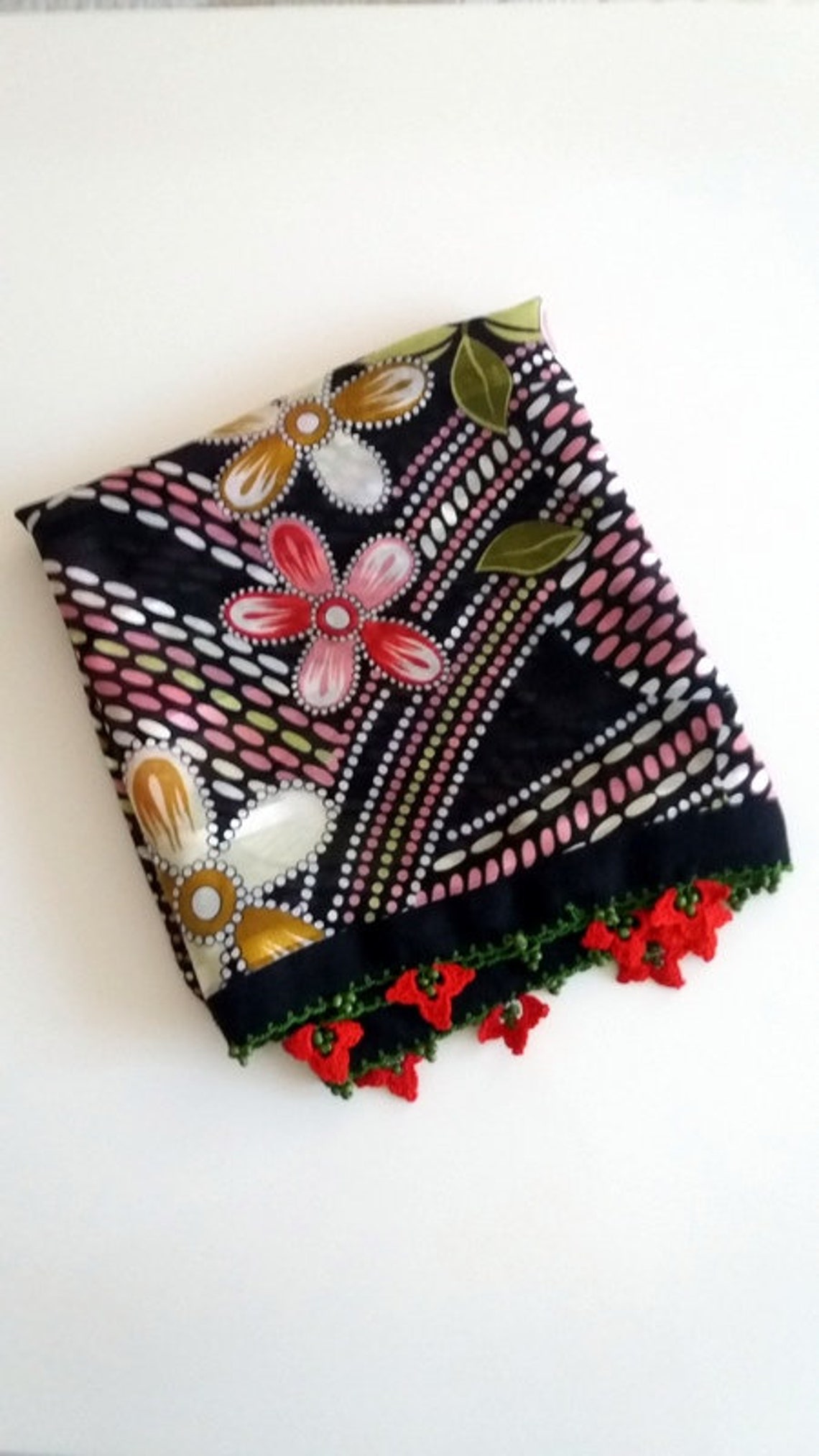 Turkish Crochet Oya Scarf Hand Crocheted Lace Scarf Gift for - Etsy