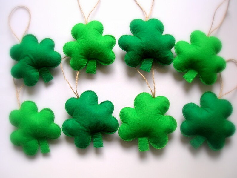 St. Patrick's Day Decoration, St . Patrick's Day Shamrock, Felt ...