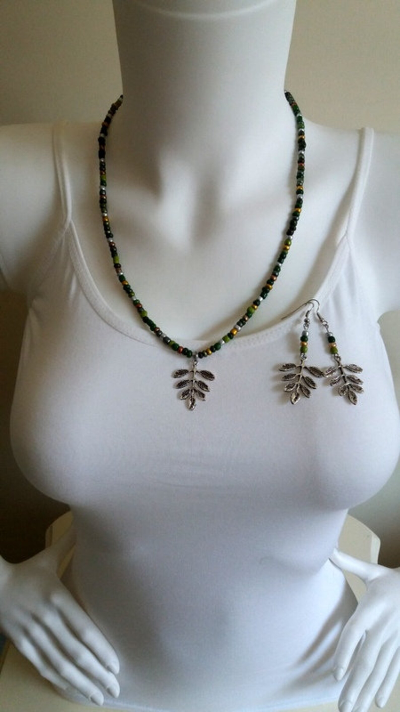 Elegant Nature Autumn Fall Colors Leaf Pendant necklace - Etsy