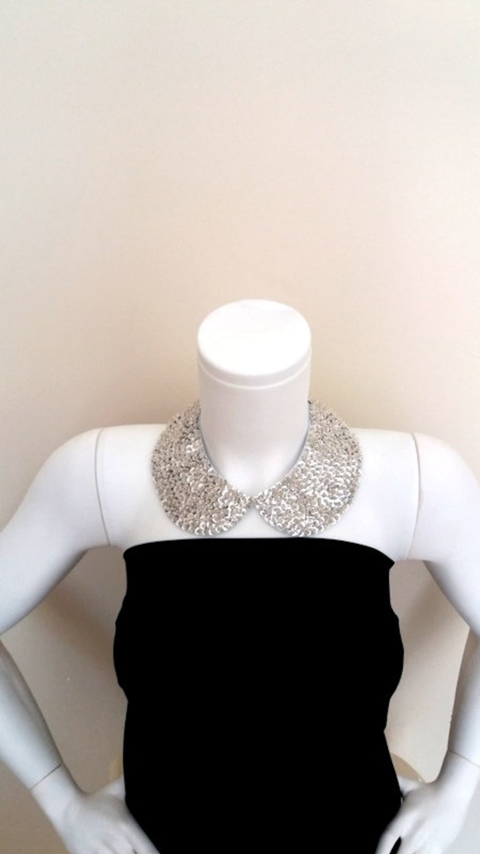 Silver Sequined Peter Pan Necklace, Peter Pan Necklace, Women Gift ...