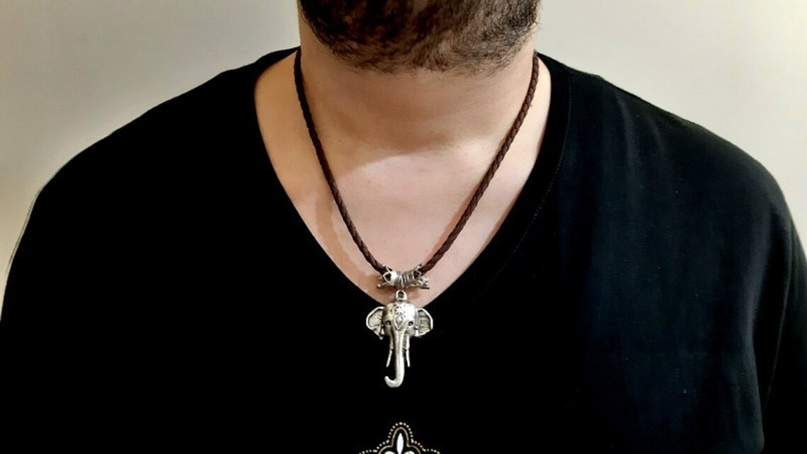 Elephant necklace silver elephant elephant jewelry animal | Etsy