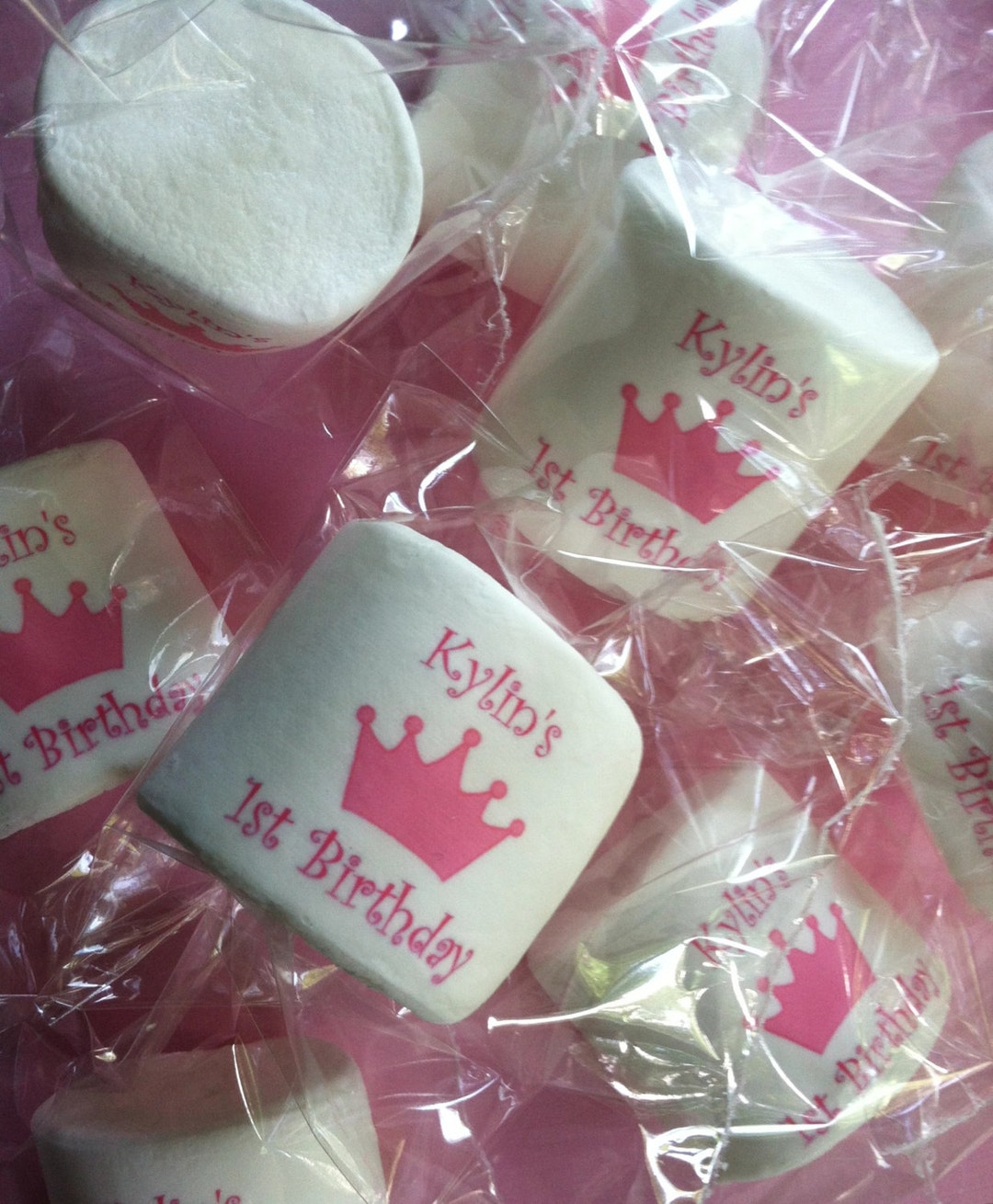 Princess Party Favor | Personalized Marshmallow | Candy Buffet | Pink ...