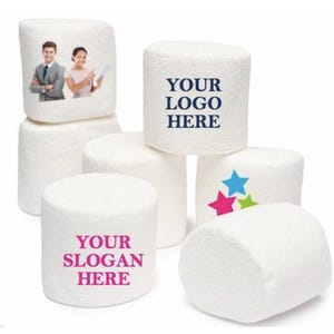 Jumbo Custom Logo Personalized Marshmallows Party Favors Include Your ...