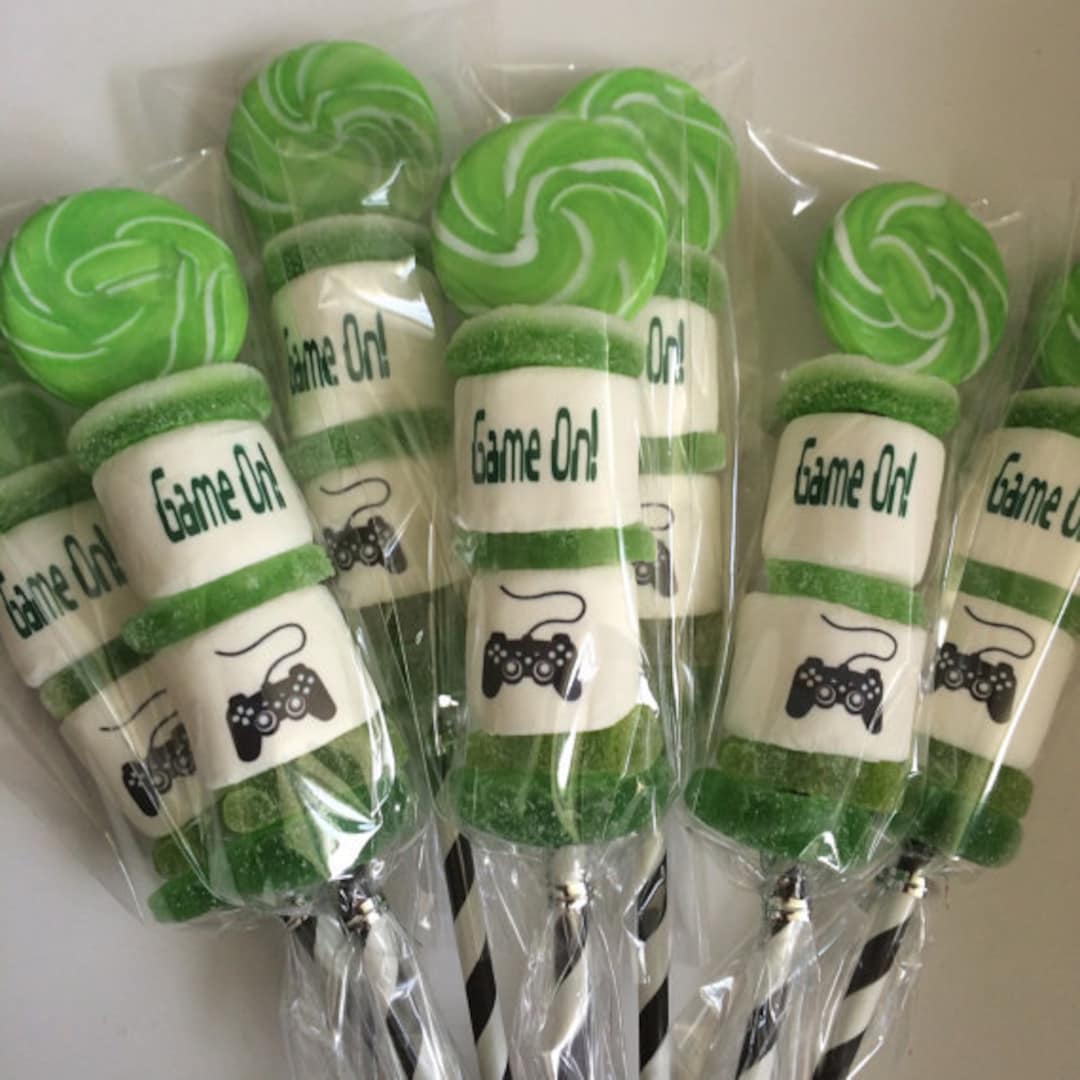 Video Game on Personalized Candy Cabob Children's Birthday Party Favor ...