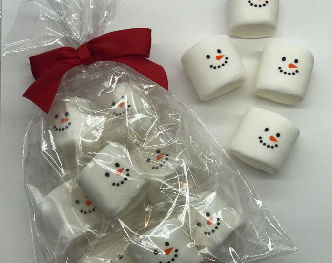 Snowman Marshmallows Holiday Marshmallows Hot Chocolate - Etsy