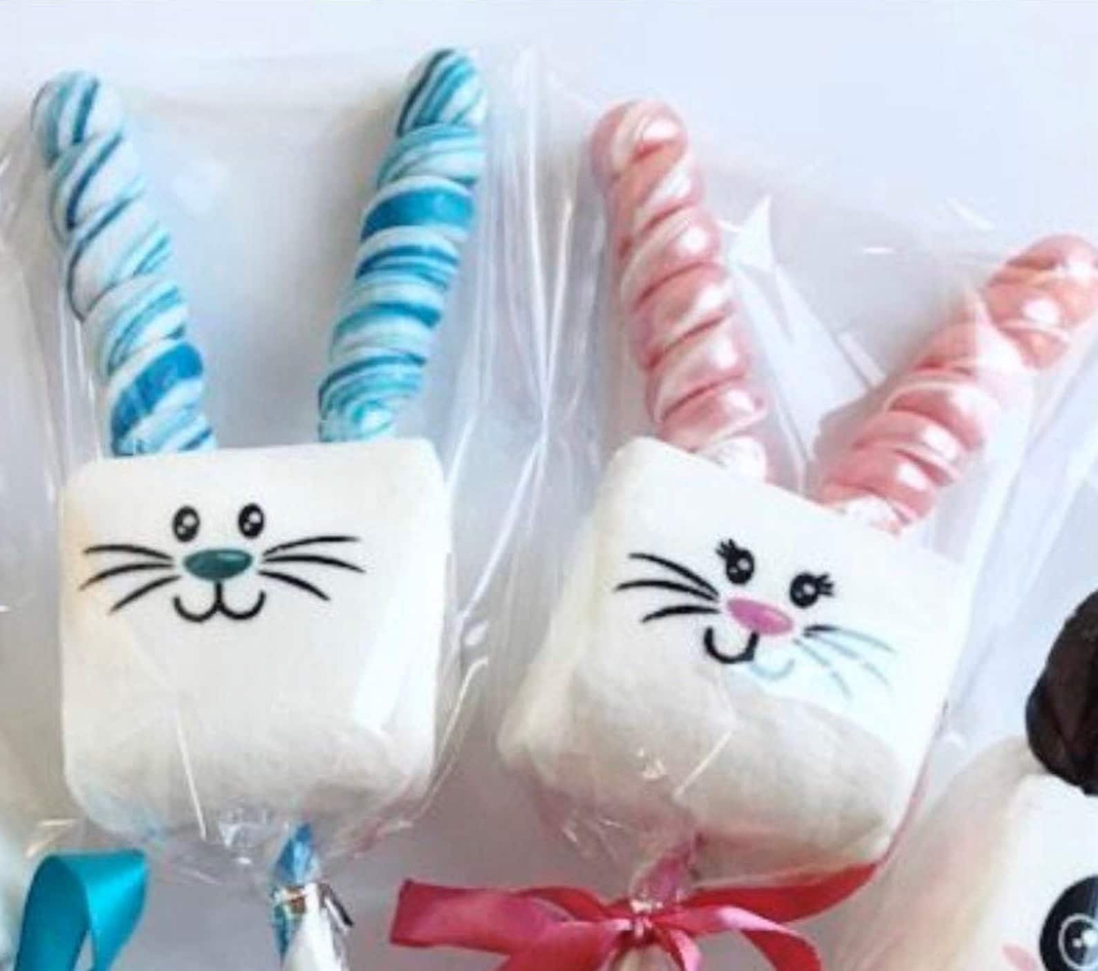 Easter Candy Marshmallow Pop Bunny Pop Lollipop Favors - Etsy