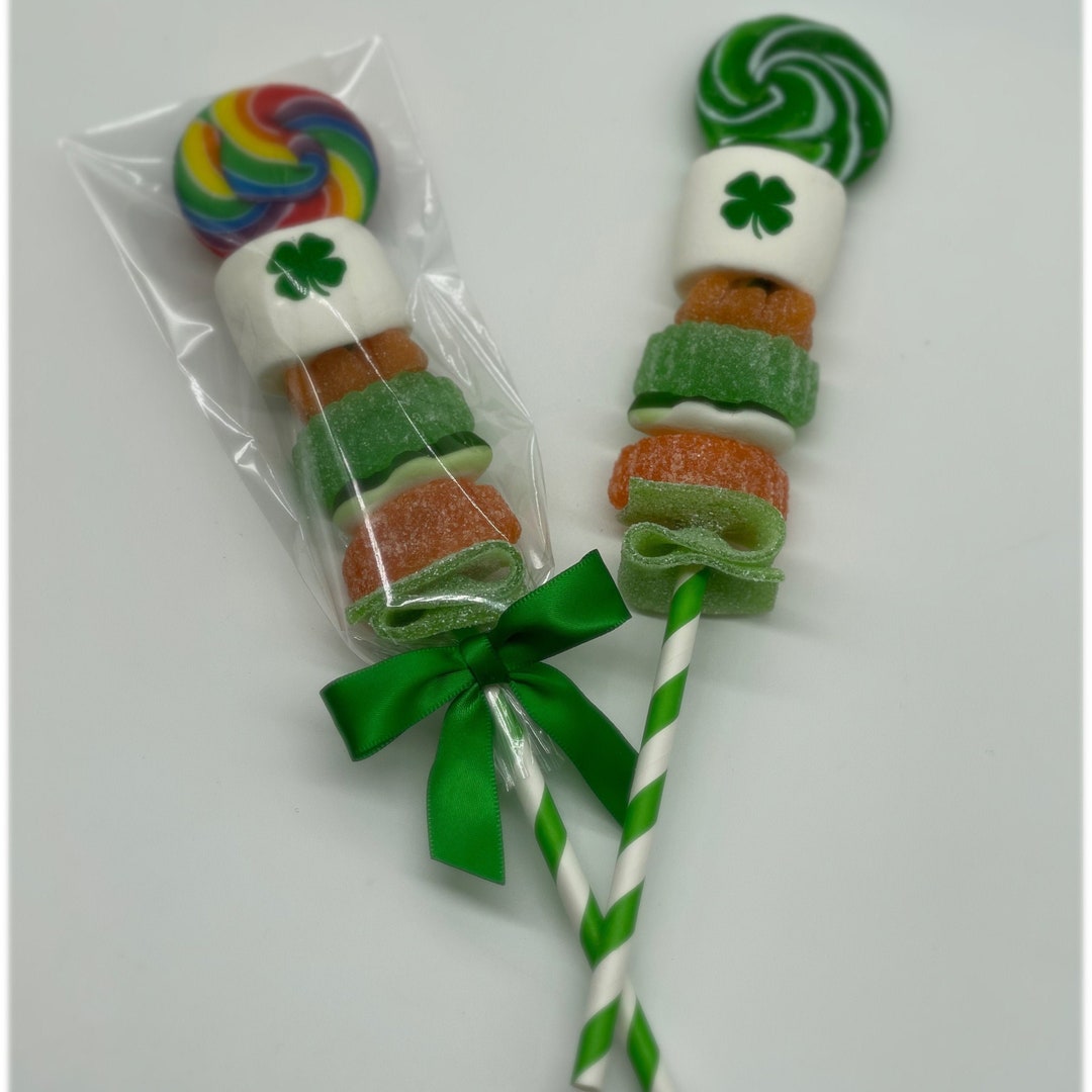 St Patrick’s Day Gift | Candy Gift | Candy Skewer | Green | 4 Leaf ...