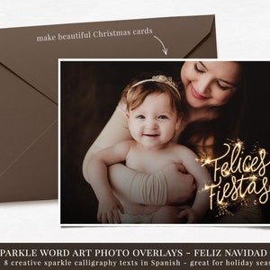 8 Sparkle Text in Spanish – Christmas Photo Overlays | Feliz Navidad ...