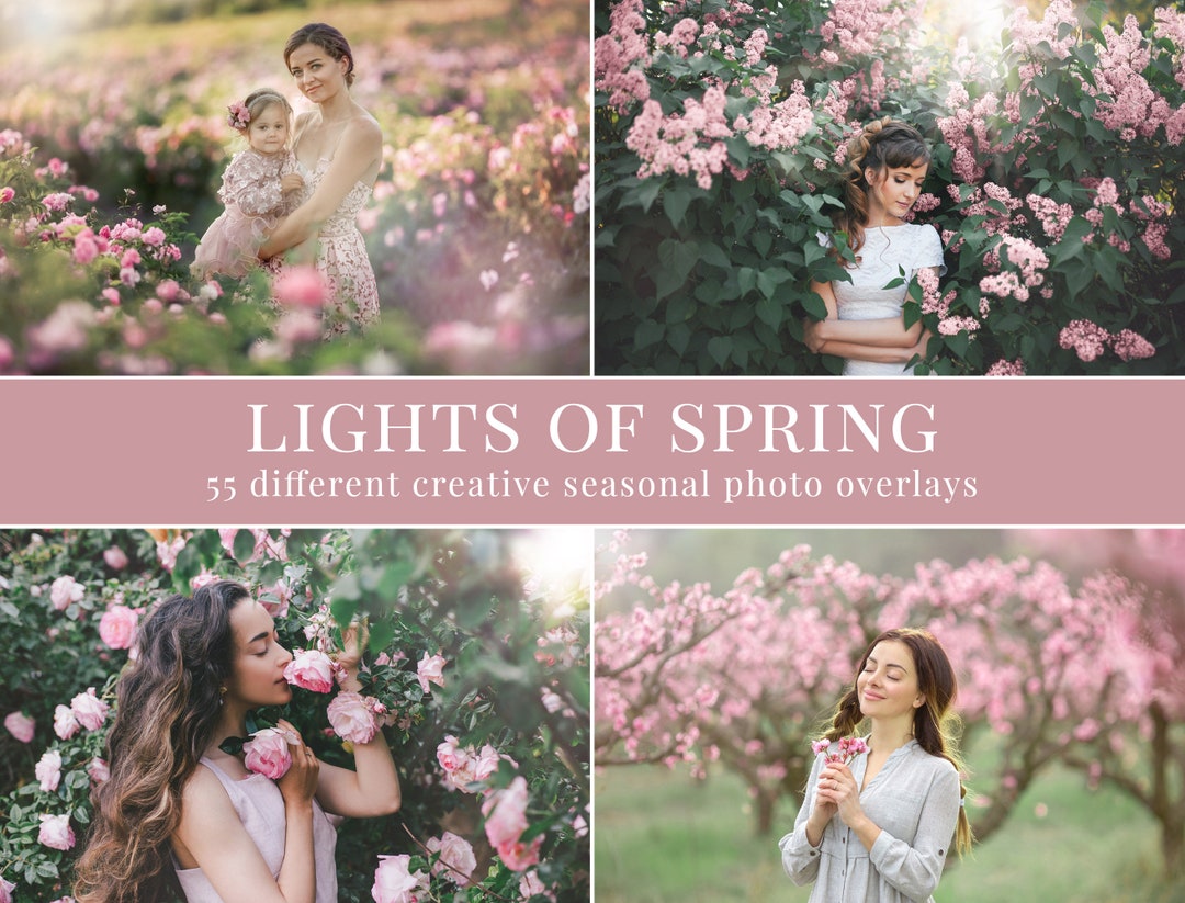 55 Creative Spring Photo Overlays for Photoshop, Haze & Lights Overlays ...