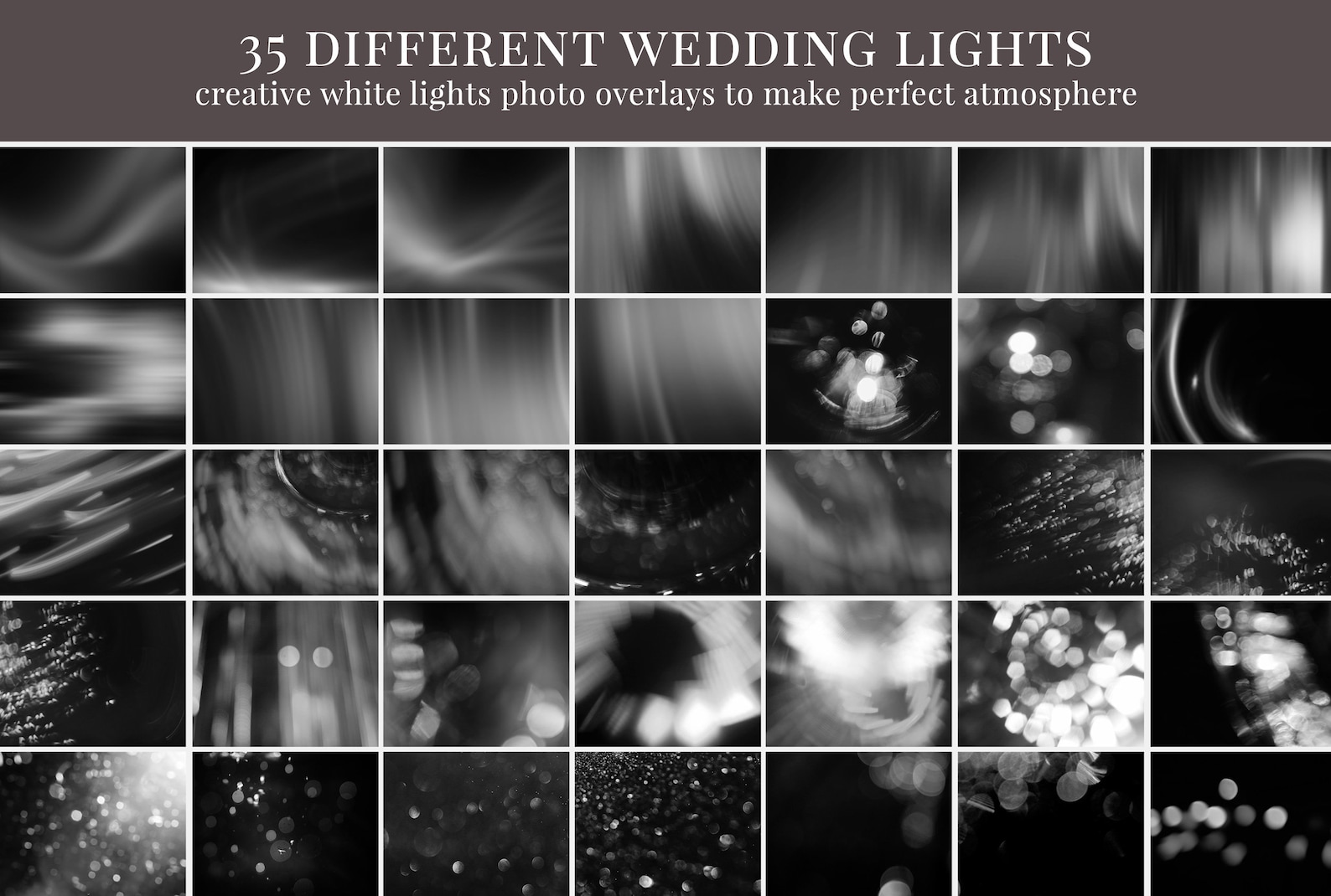 35 Different White Lights Photo Overlays for Photoshop, Light Effects ...