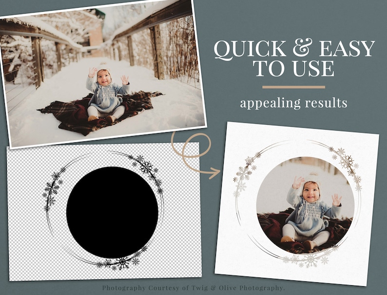 Creative Winter Frames Photo Masks for Photoshop Great for - Etsy