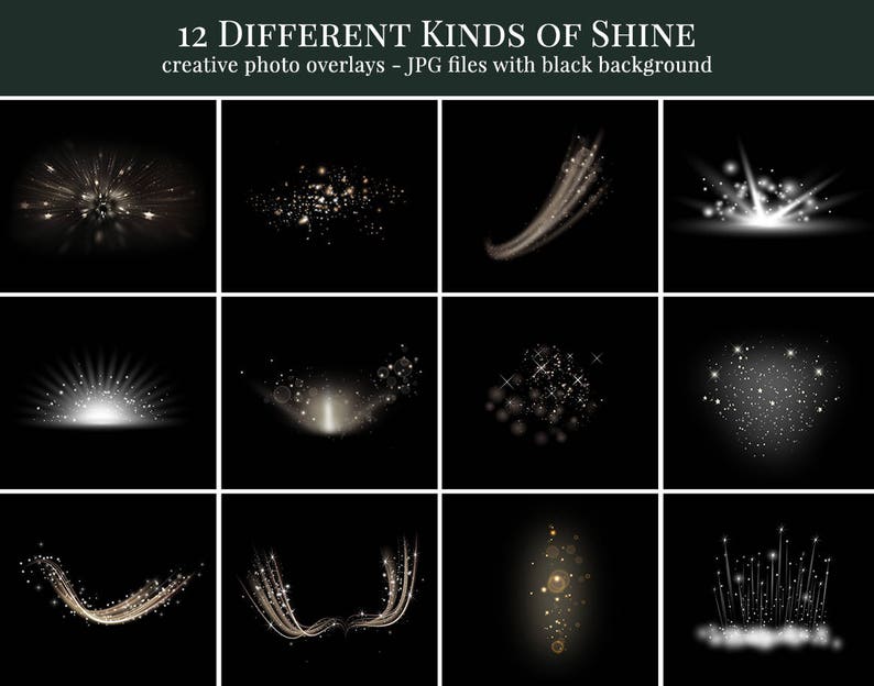 Shine photo overlays Magic book creative digital | Etsy