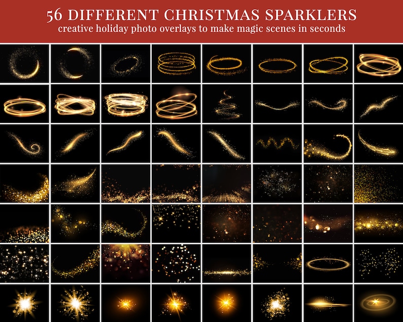 56 Christmas Magic Photo Overlays | Holiday Sparklers & Bokeh Effects ...
