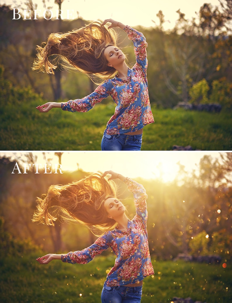 Sunset Light Photo Overlays – Golden Hour, Layered Light, Bokeh & Haze ...