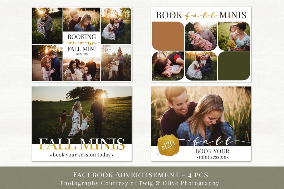 Facebook Advertisement Bundle - 4 Pcs - Editable, Customizable ...