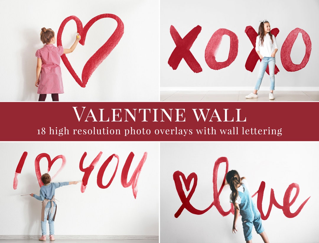 18 Different Valentine Photo Overlays for Photoshop, Digital Overlays ...