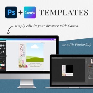 Spring Mini Session Template for Photoshop and Canva, Fully Editable ...