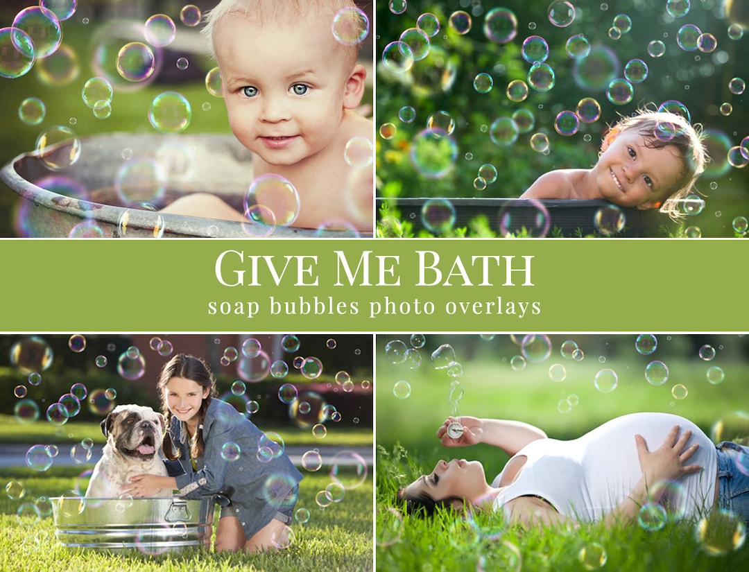 Bubbles Photo Overlays "give Me Bath", Dreamy Soap Bubbles for ...