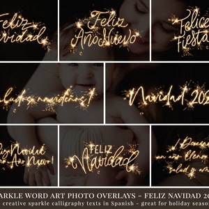 8 Sparkle Text in Spanish – Christmas Photo Overlays | Feliz Navidad ...