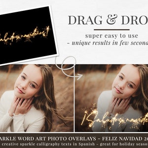 8 Sparkle Text in Spanish – Christmas Photo Overlays | Feliz Navidad ...