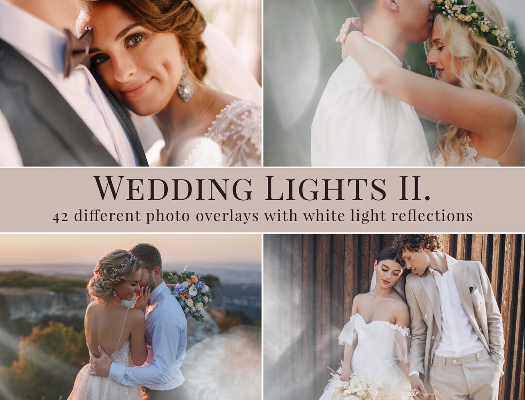Dreamy Wedding Lights Photo Overlays – 42 White Light Effects for ...