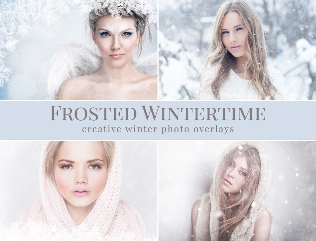 Winter Photo Overlays "frosted Wintertime", Frost, Falling Snow, Light ...
