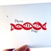 DNA Handmade Block-printed Thank You Card // Set of 5 // Notecard or ...