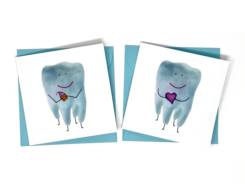 Cute Tooth Greeting Card for a Dentist - Etsy
