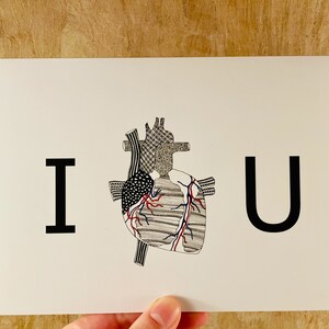 I HEART U Greeting Card - Etsy