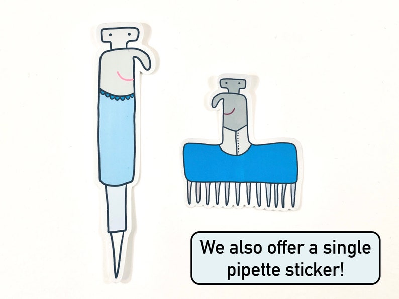 Multichannel Pipette Holographic Sticker // Cute Wet Lab | Etsy