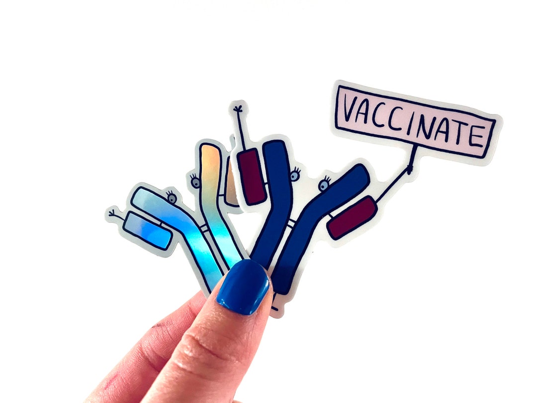 Antibody Sticker // Cute Vaccination Sticker // Gift for Scientist ...