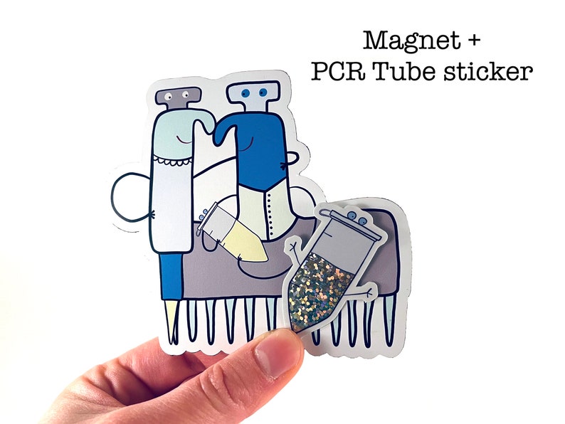 Pipette and PCR Tube Family Magnet // Cute Lab Equipment - Etsy