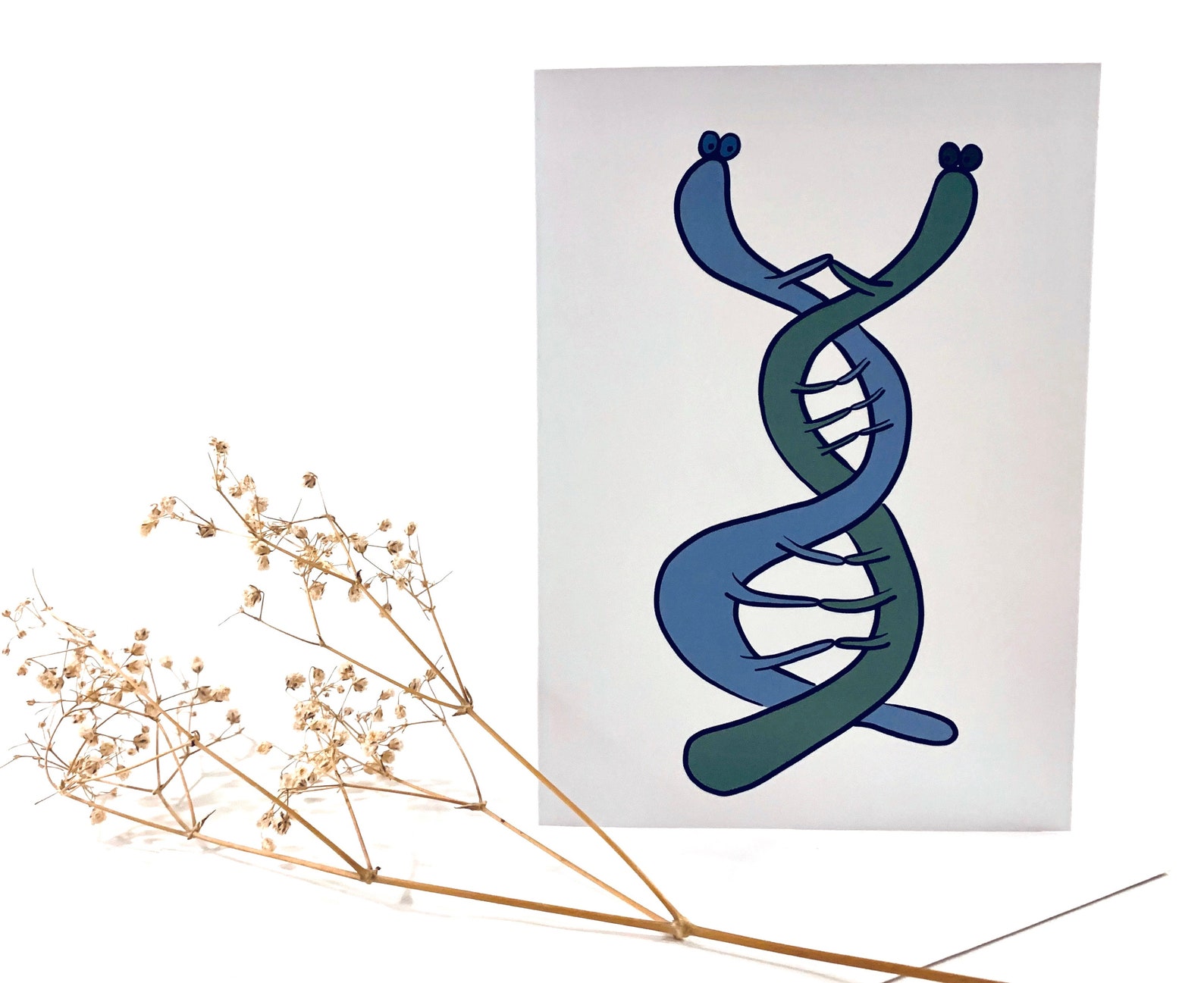 Cute DNA Love Greeting Card - Etsy