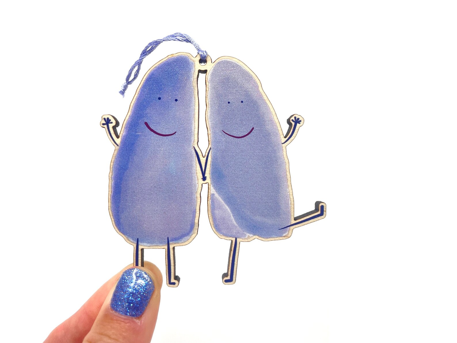 Cute Lungs Friends Wooden Ornament // Cute Anatomy Gift for a Doctor ...