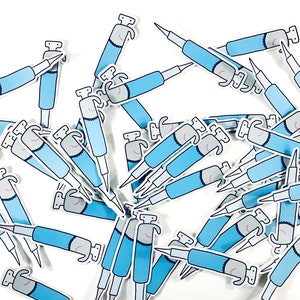 Pipette Holographic Sticker // Cute Wet Lab Equipment // Gift for a ...