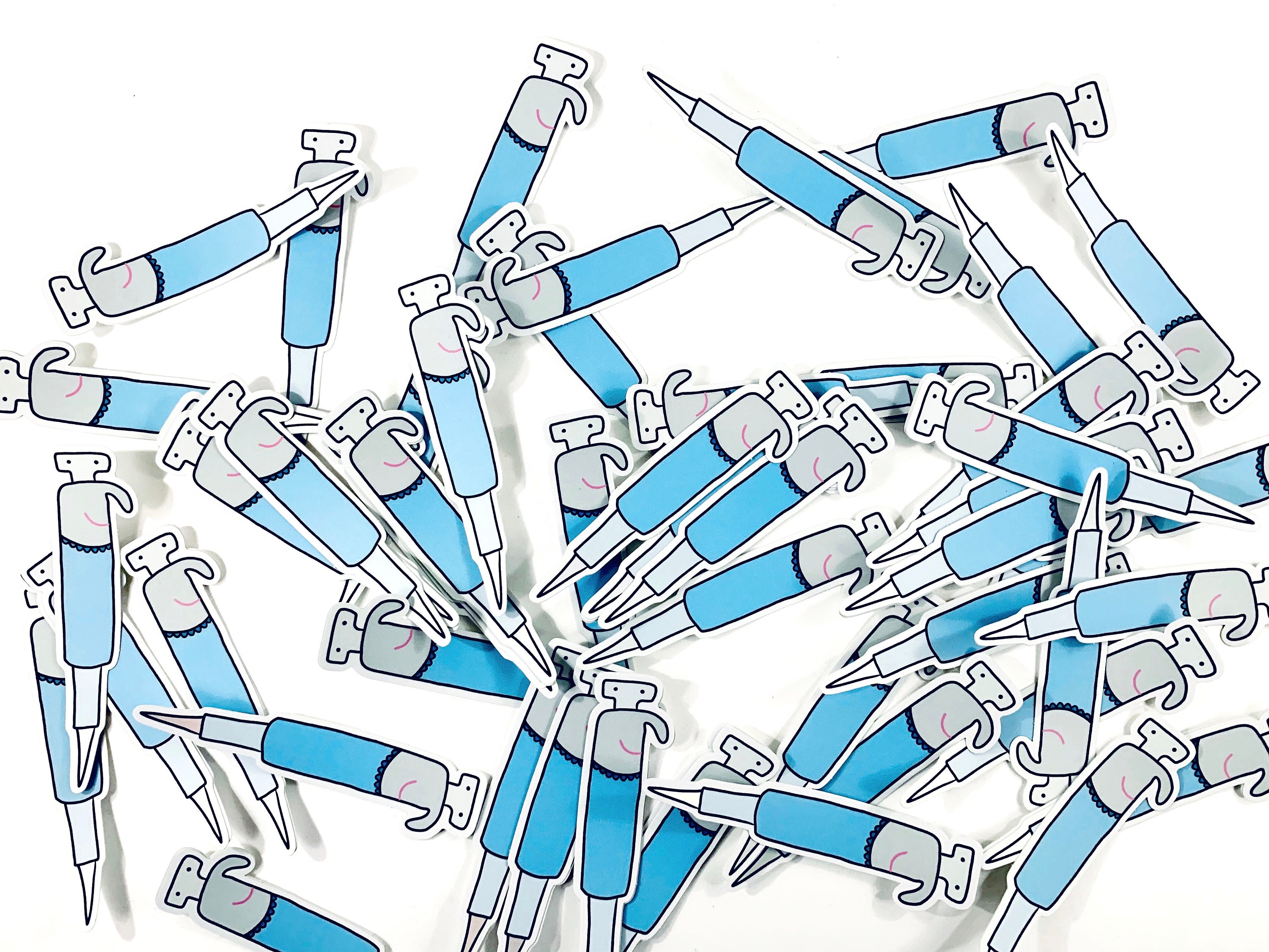 Pipette Holographic Sticker // Cute Wet Lab Equipment // Gift - Etsy