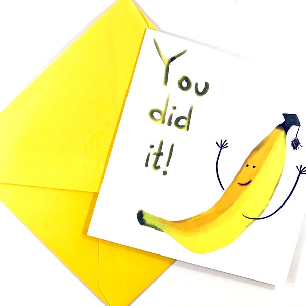 Banana Card - Etsy